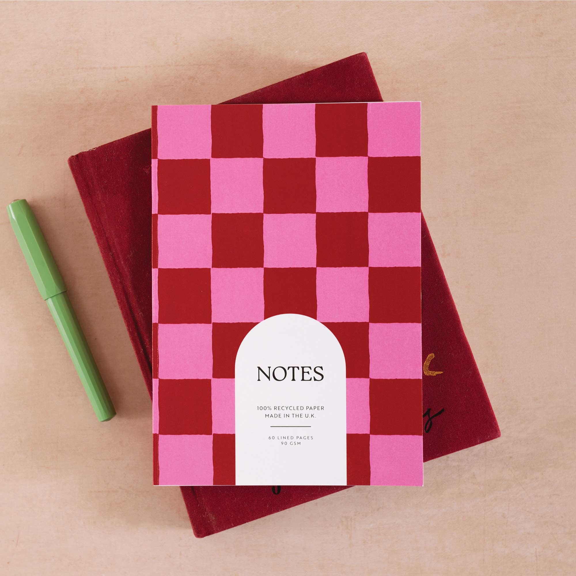 A5 Burgundy Check Notebook – Sprouts of Bristol