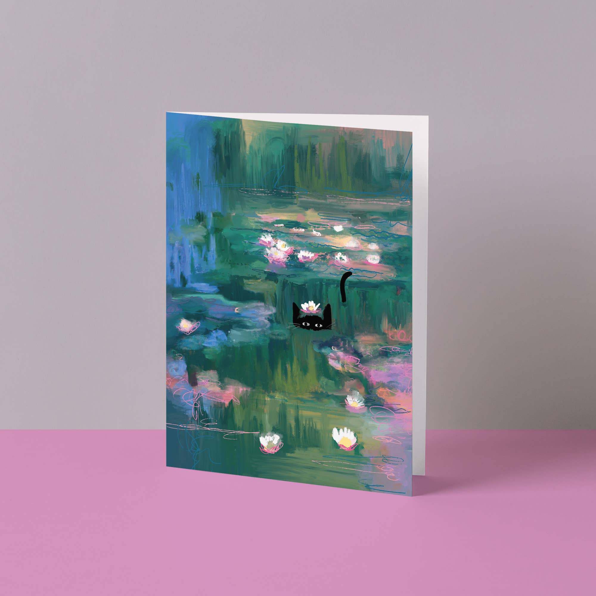 Clawed Monet Cat Greetings Card – Sprouts of Bristol