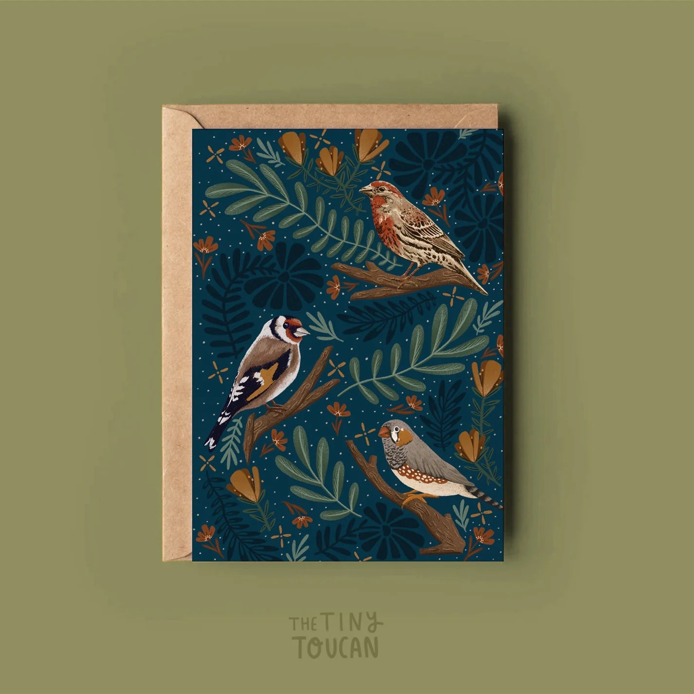 Finches Christmas Greetings Card – Sprouts of Bristol