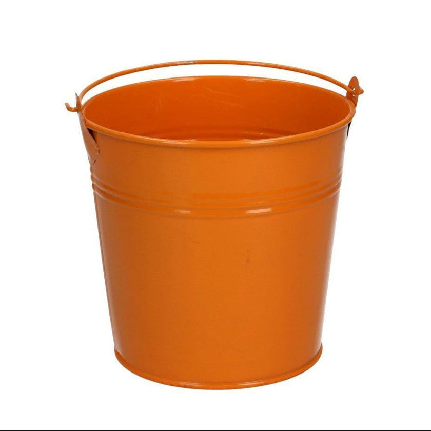 Gloss Sunburst Orange Zinc Basic Bucket Pot – Sprouts of Bristol