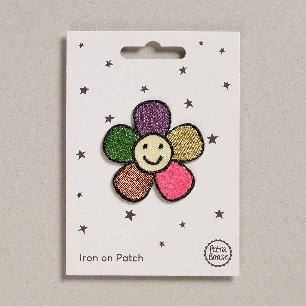 Happy Flower Iron on Patch – Sprouts of Bristol