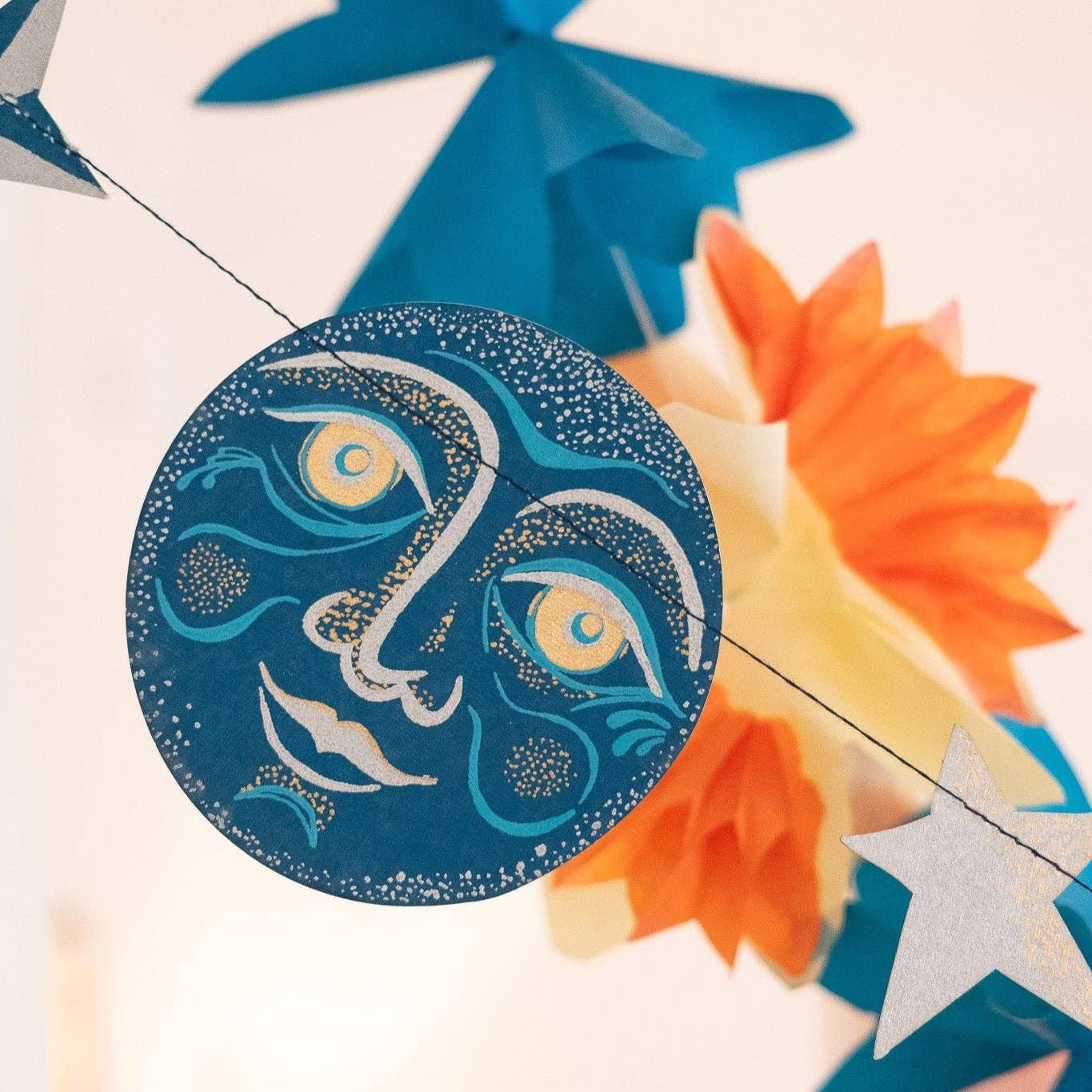 Man on the Moon Sewn Garland – Sprouts of Bristol