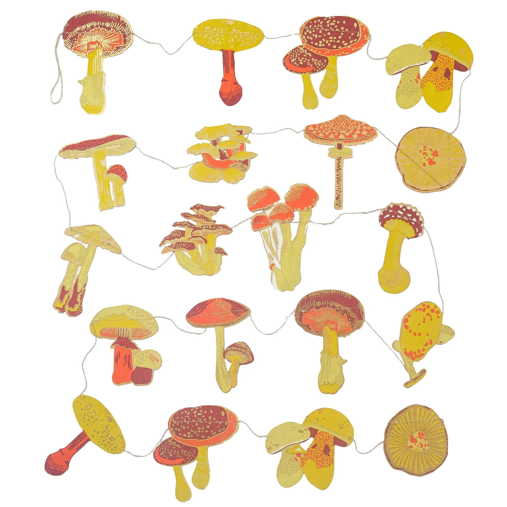 Mushroom Sewn Garland – Sprouts of Bristol
