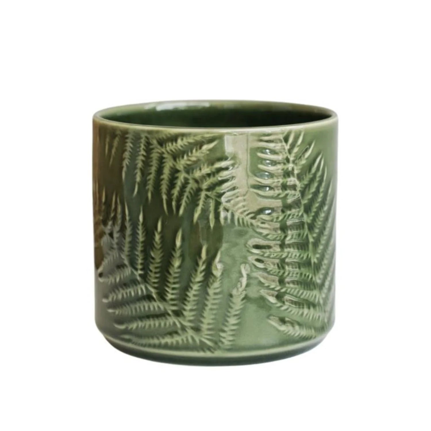 Orla Glazed Fern Planter in Green – Sprouts of Bristol