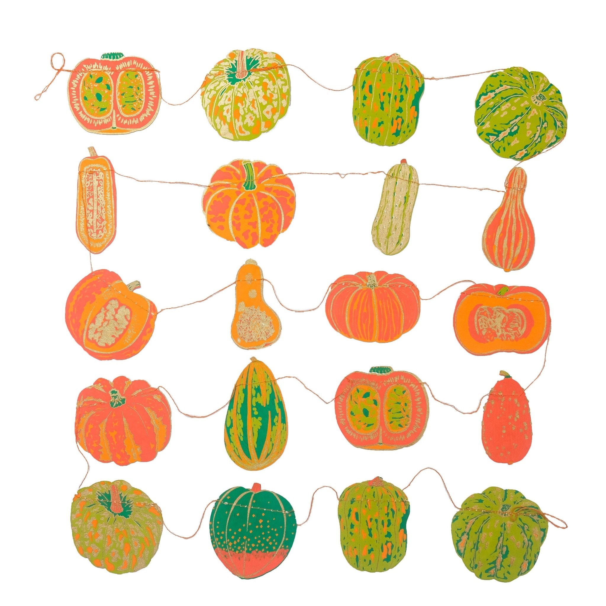 Squashes Sewn Garland – Sprouts of Bristol