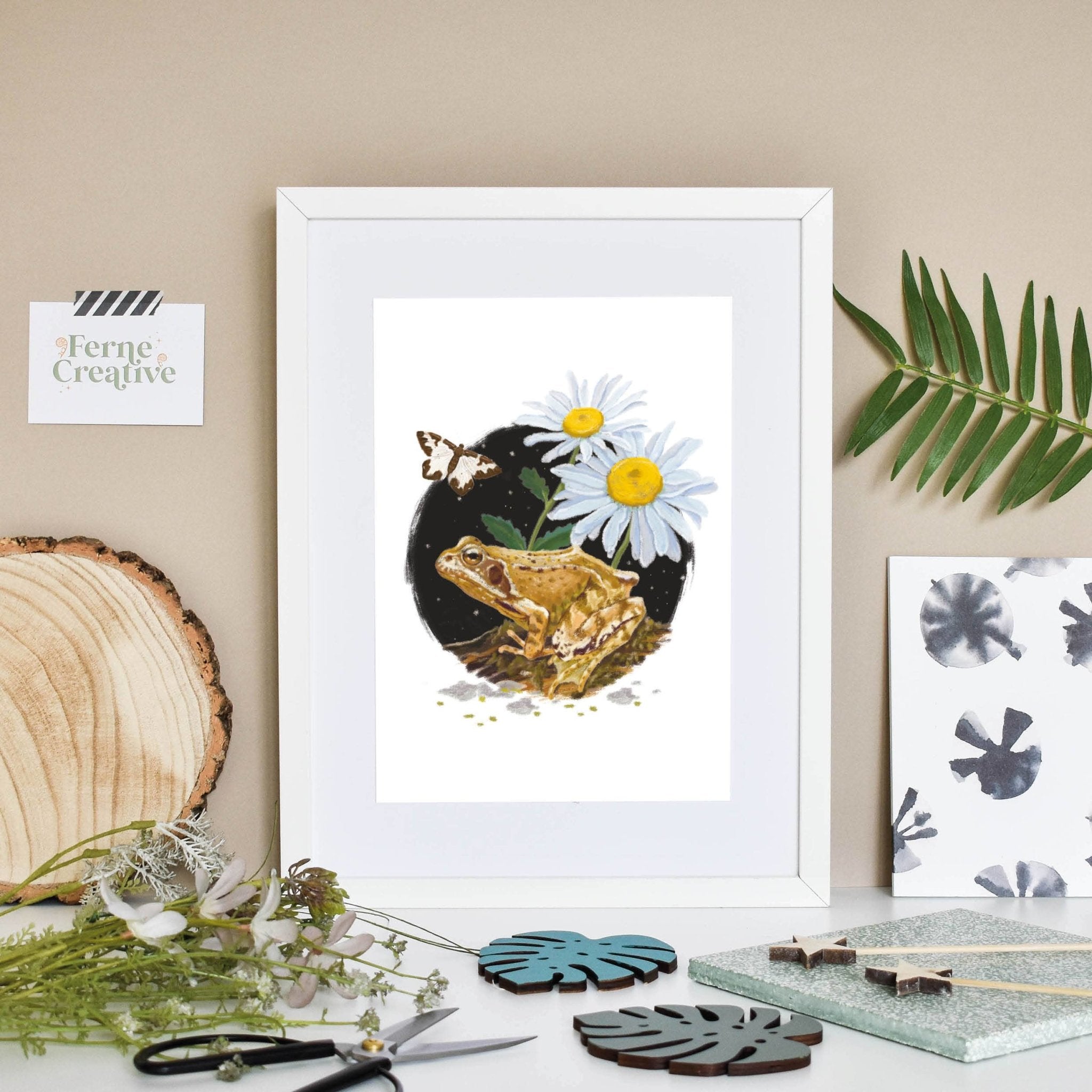 Illustrated Common Frog Print – Sprouts of Bristol