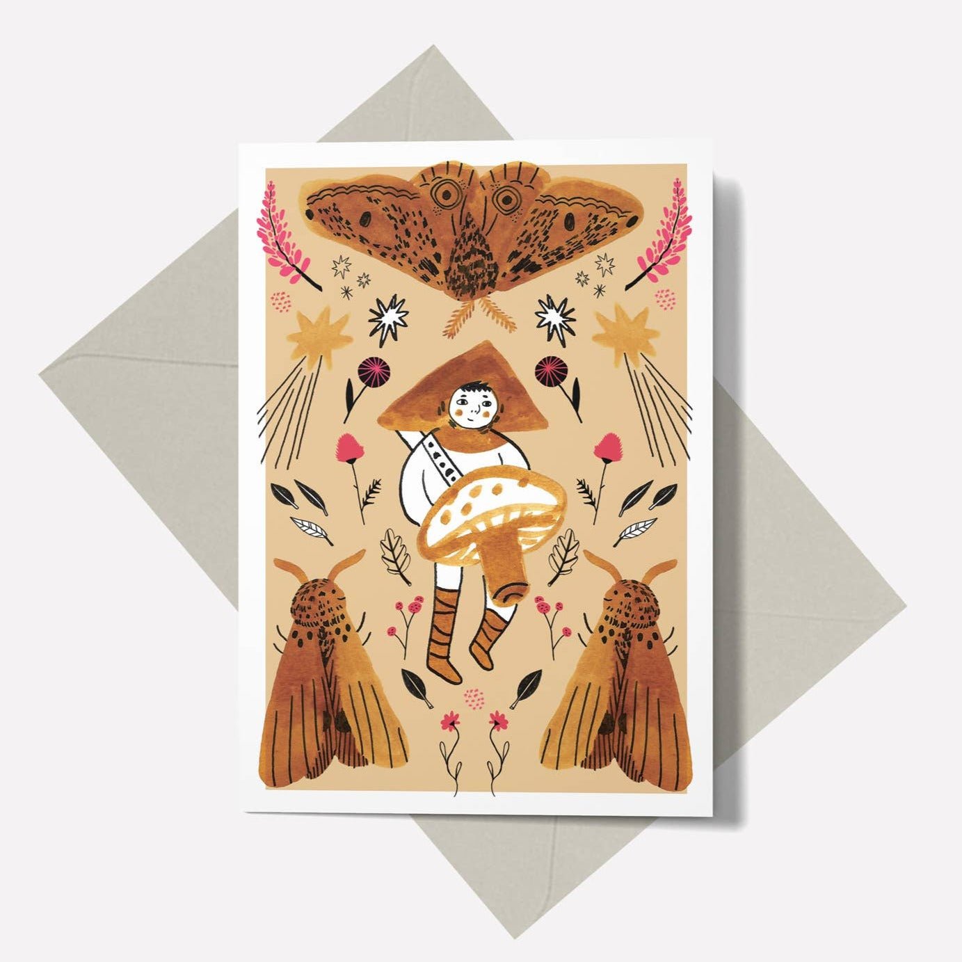 Mushroom Picker Greetings Card – Sprouts of Bristol