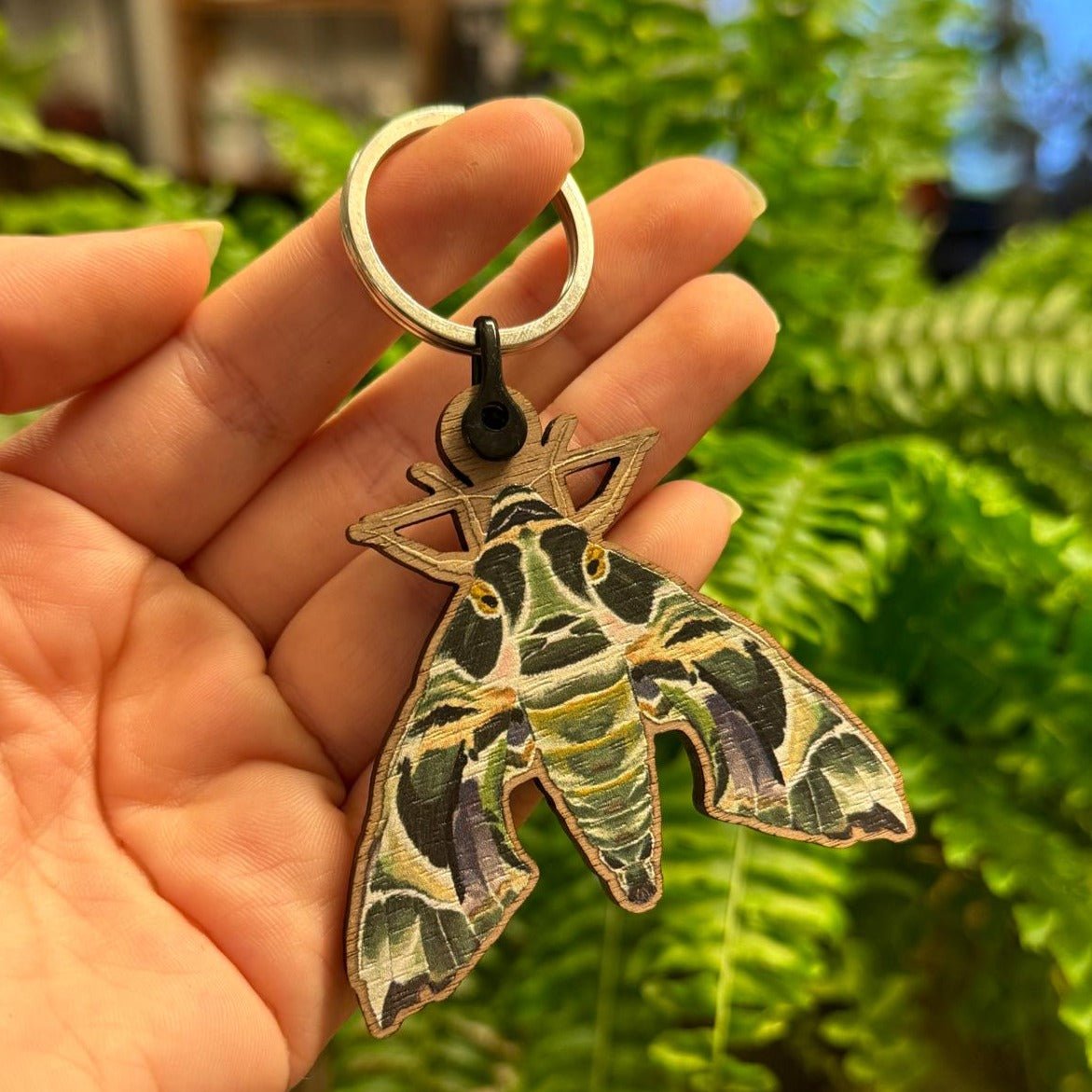 Oleander Hawk-Moth Keyring – Sprouts of Bristol