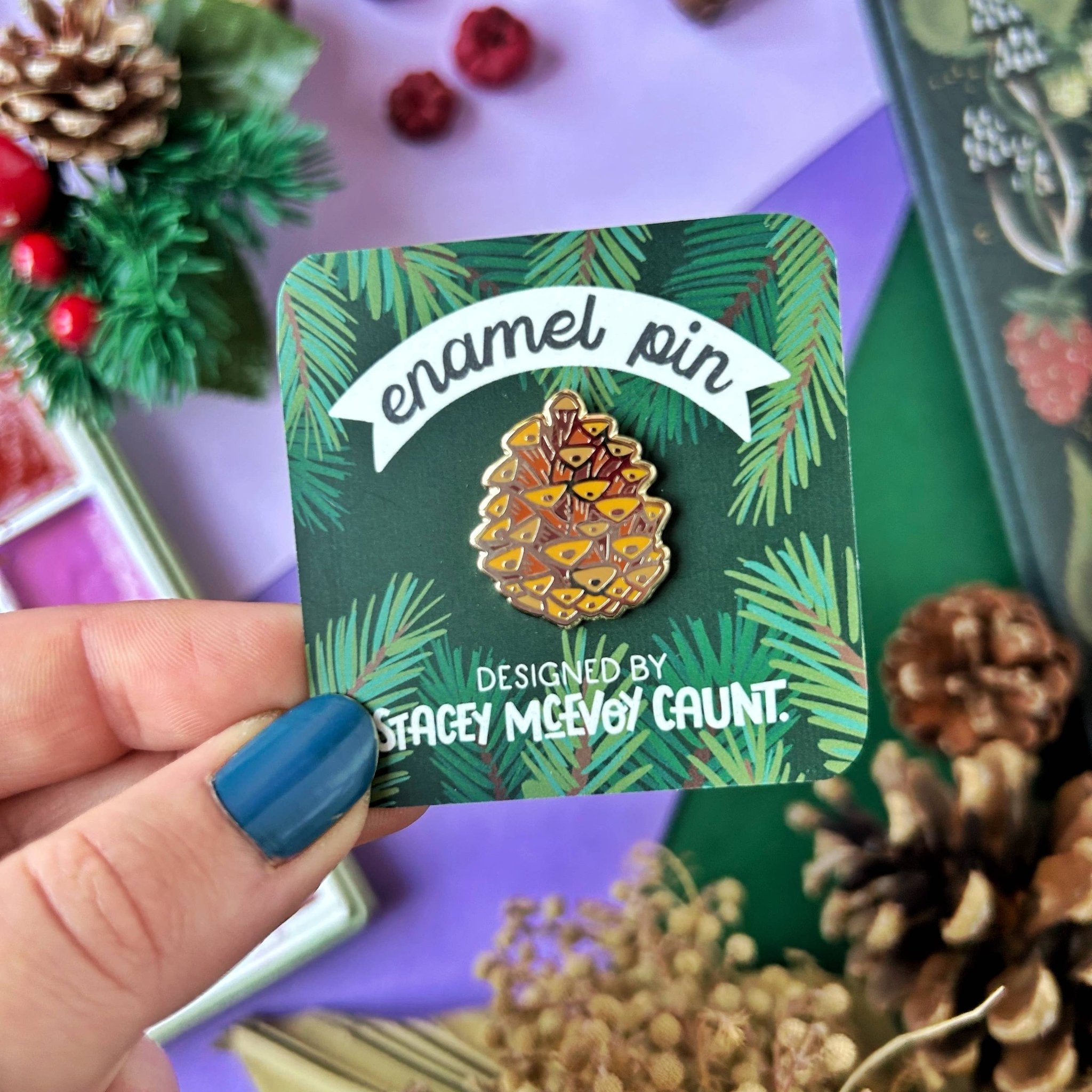 Pinecone Enamel Pin – Sprouts of Bristol